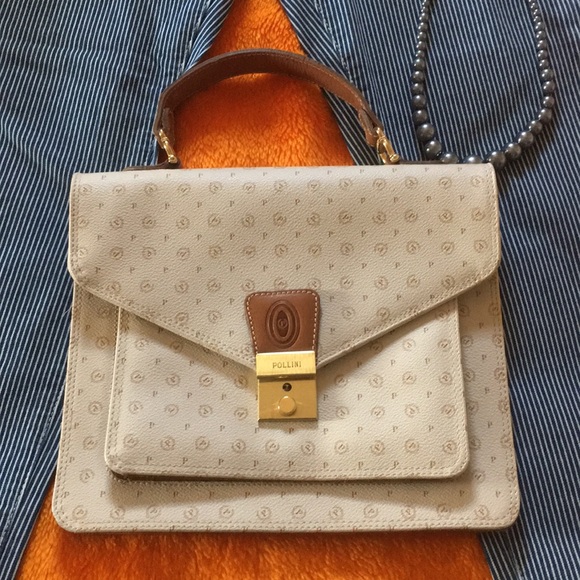 Pollini | Bags | Pollini Leather Satchel Vintage | Poshmark